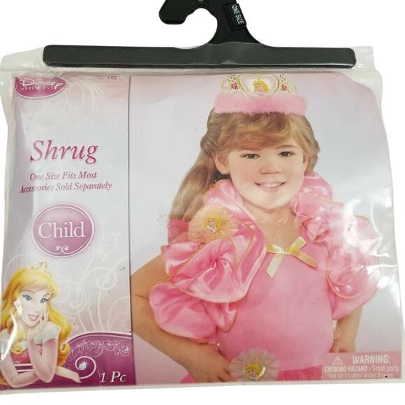 Disney | Accessories | Disney Princess Pink Aurora Dress Up Shrug Child ...